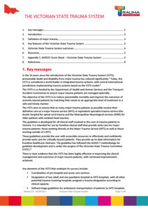 Victorian State Trauma System Guideline PDF | Victorian State Trauma System